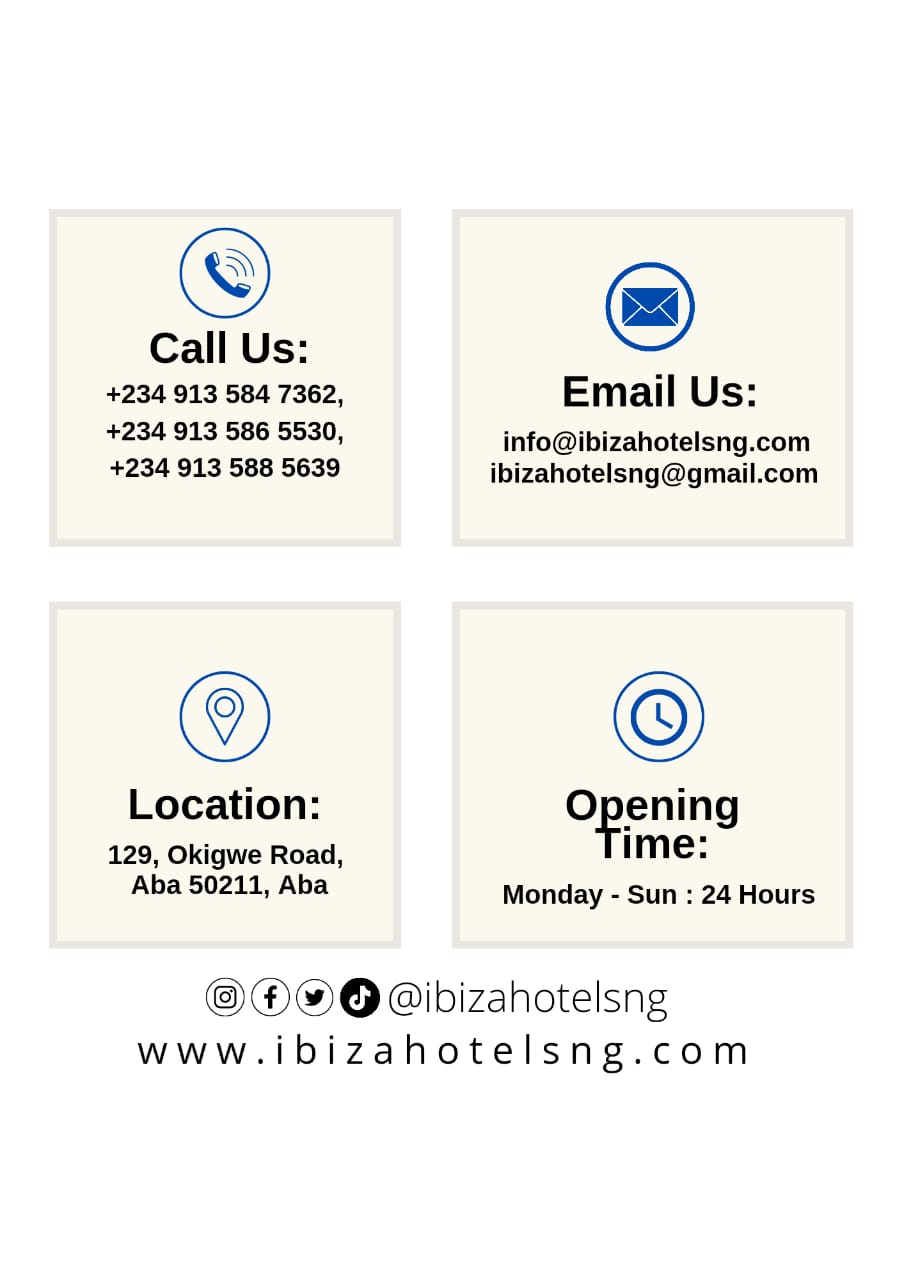 Contact Us – IBIZA HOTELS & RESORT